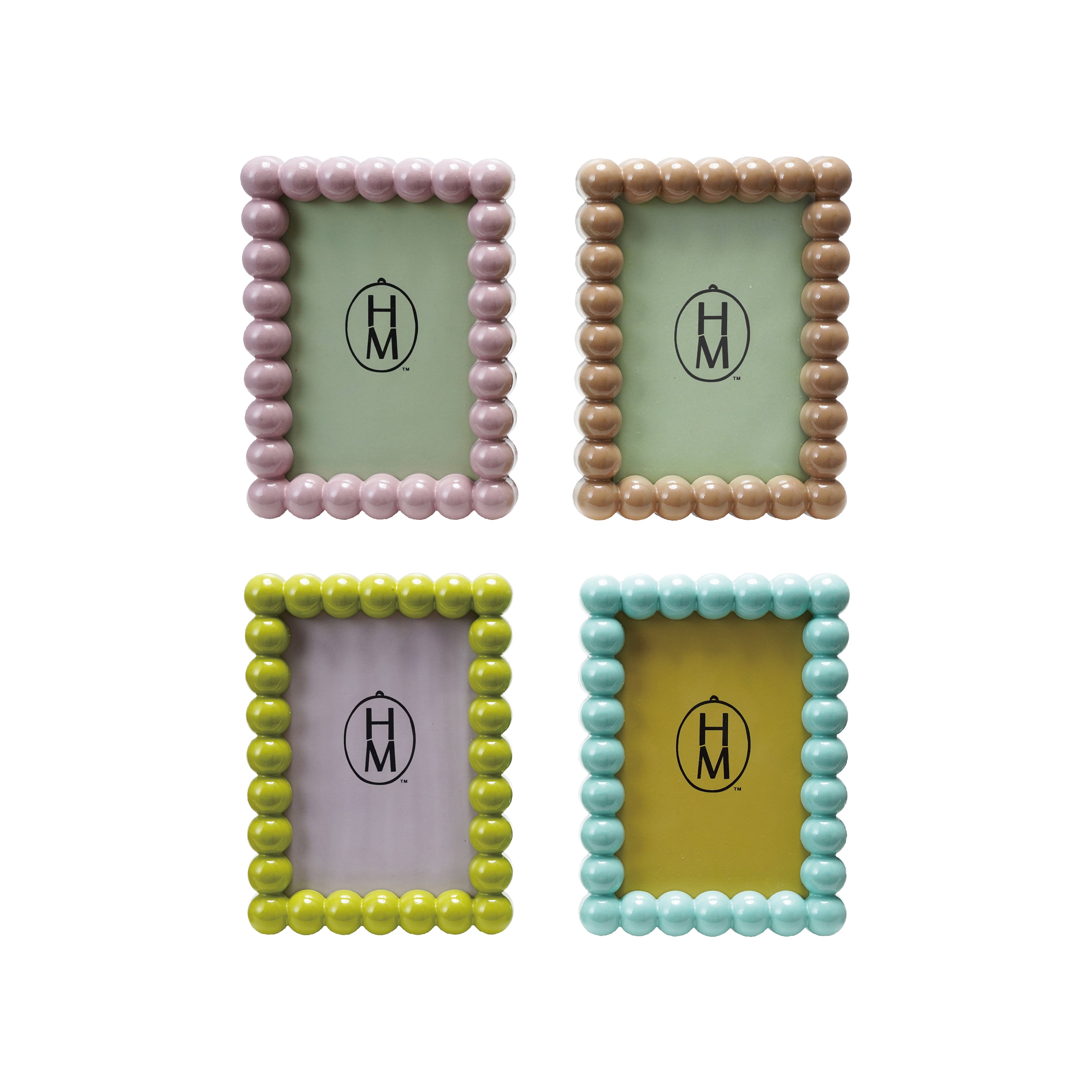 Hazel Mazel Stoneware Photo Frame, 4-1/4" square